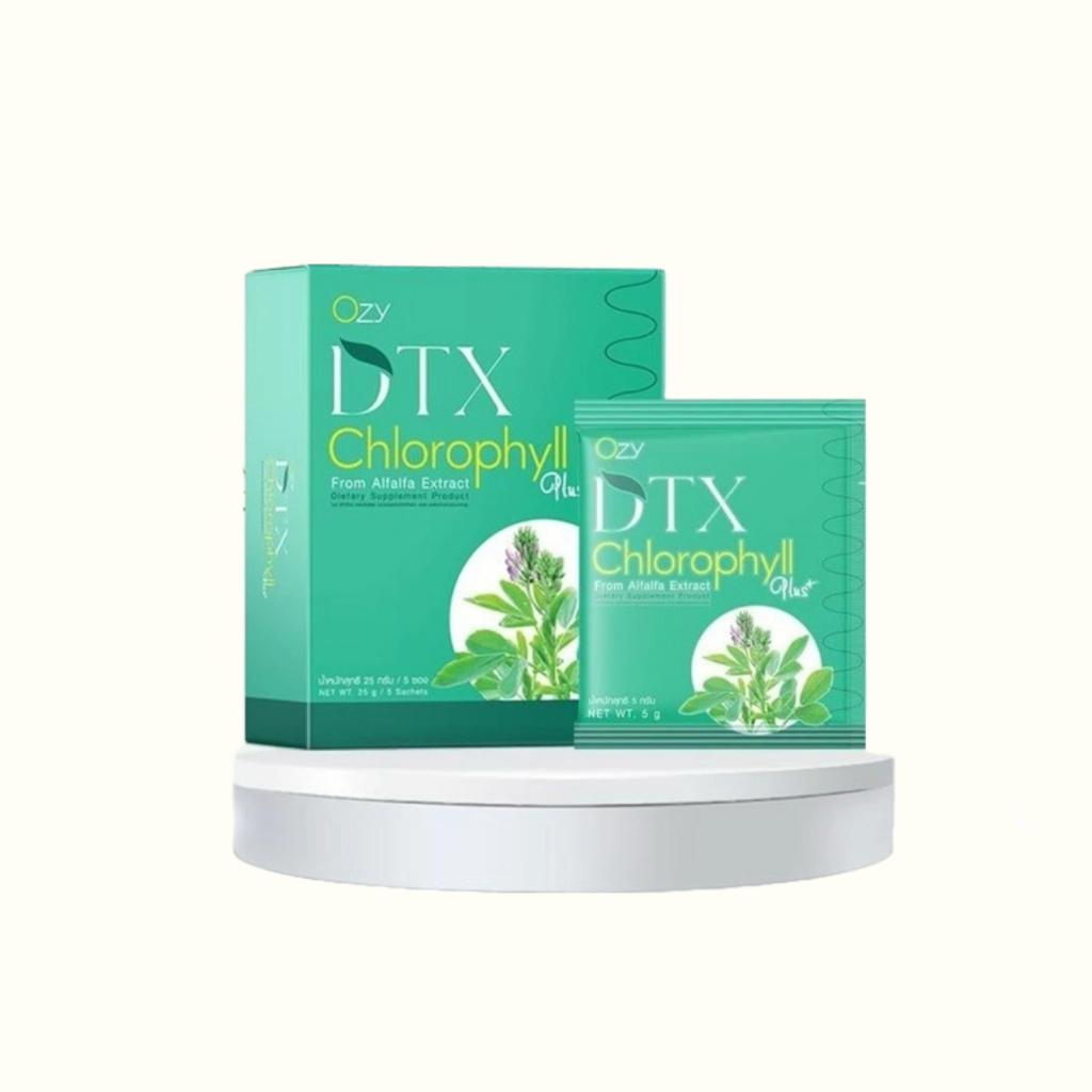 Ozy DTX Chlorophyll Plus โอซี dtx คลอโรฟิลล์ 1 กล่อง 5 ซอง | Shopee Thailand