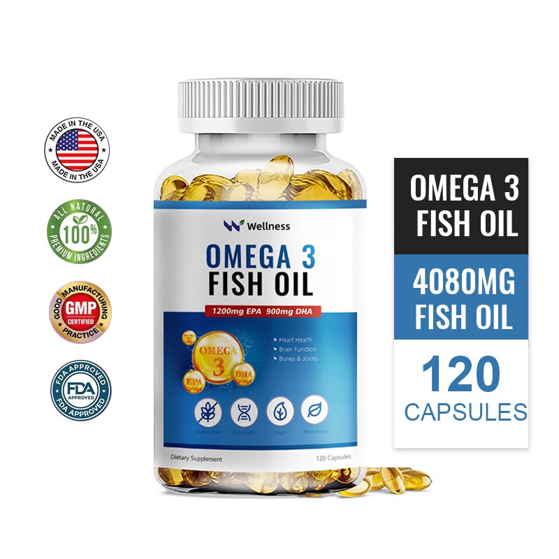Wellness Deep Sea Fish Oil Soft Capsules 1000 มิลลิกรัม เสริมสร้าง ...