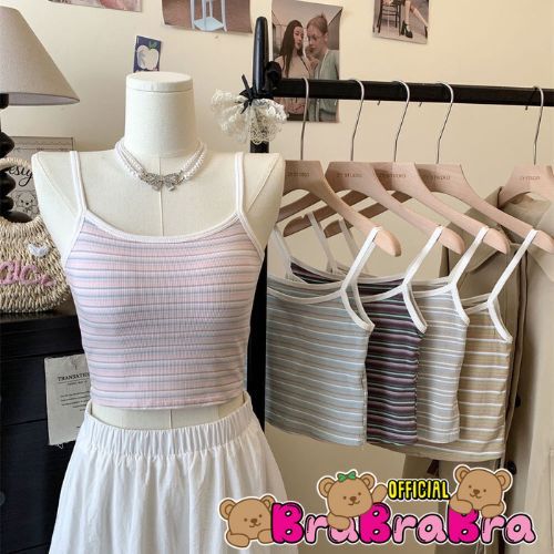 🧸💦𝑩𝒓𝒂𝑩𝒓𝒂𝑩𝒓𝒂⛱️🧸 #bra-298 สายเดี่ยว บรามีฟองน้ำ เสื้อกล้ามลายทาง | Shopee ...