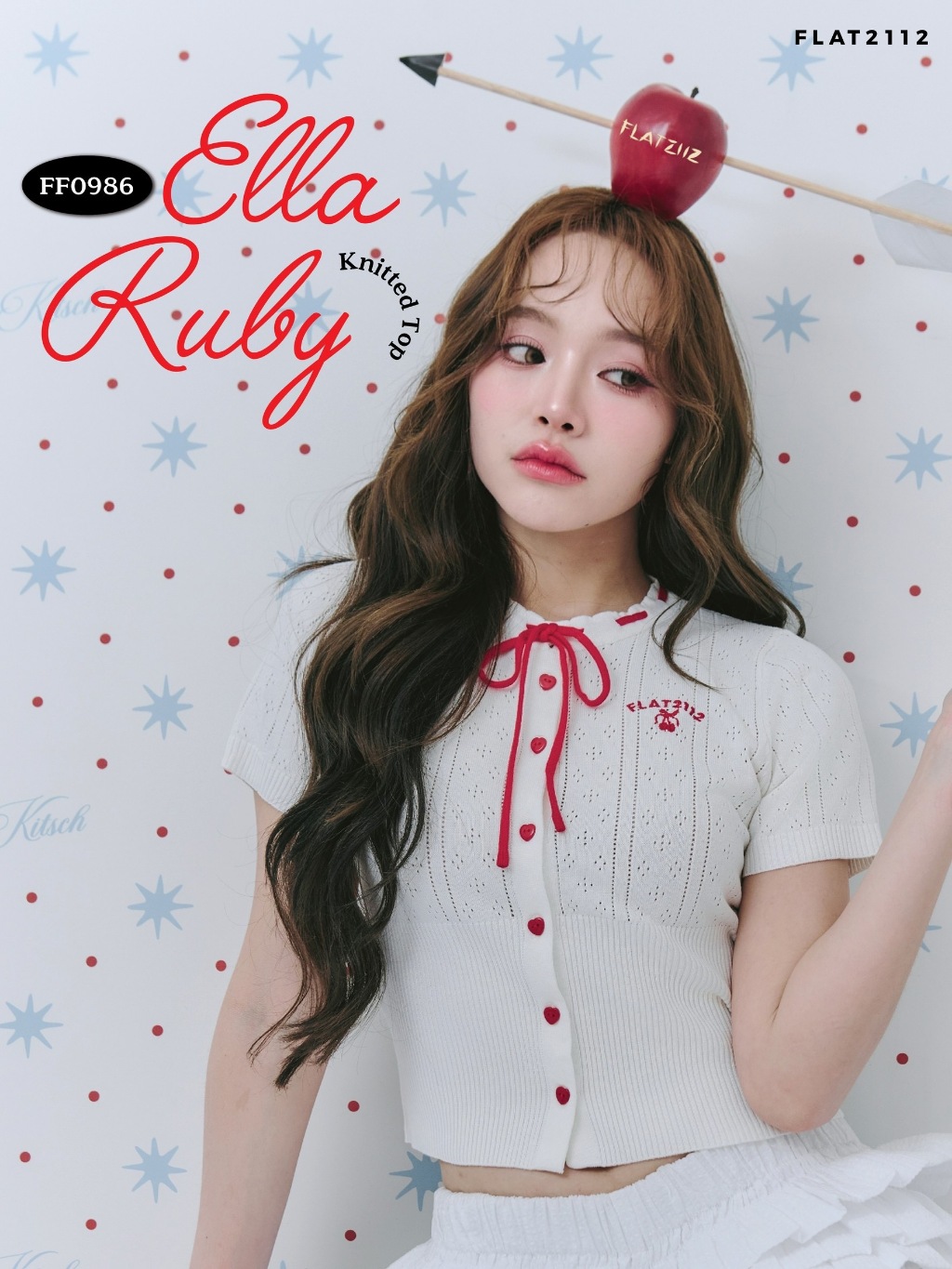 FLAT2112 FF0986 : ELLA RUBY KNITTED TOP เสื้อไหมพรม เสื้อแขนสั้น ชุดทำงาน | Shopee Thailand