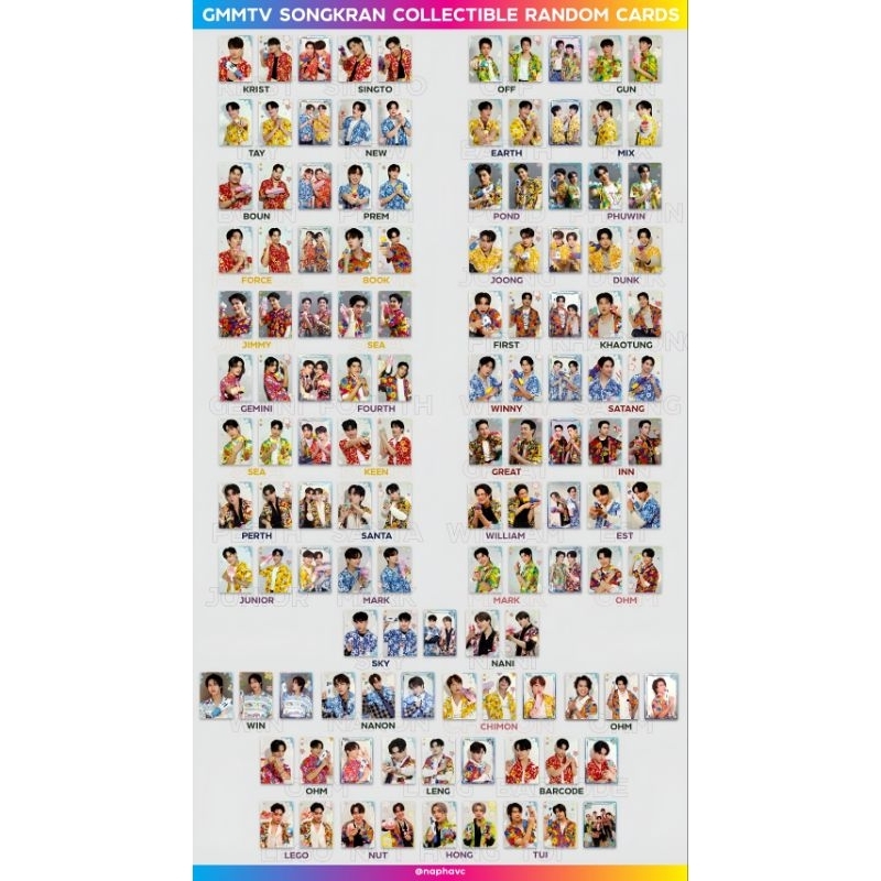 BOYS COLLECTIBLE RANDOM CARD | SONGKRAN COLLECTION | Shopee Thailand