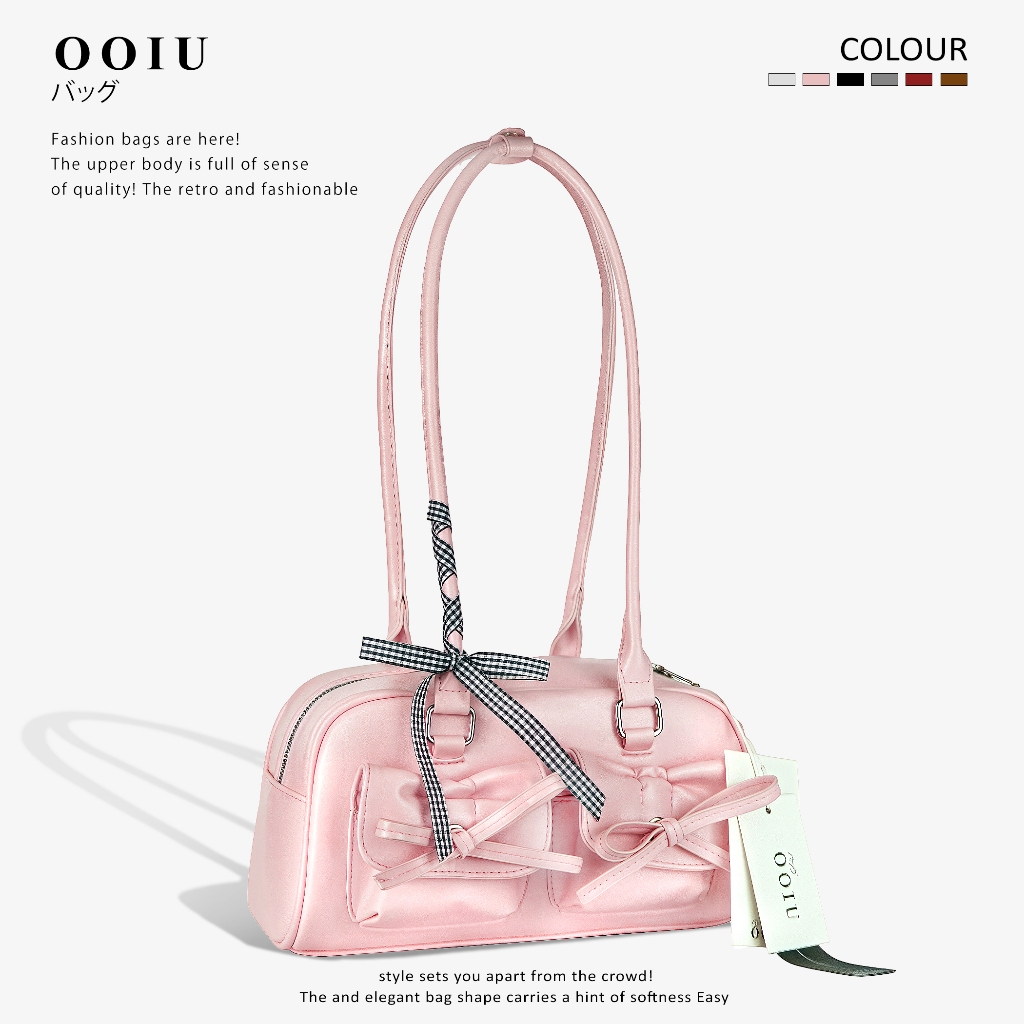 OOIU bag กระเป๋าหนังพียู ทรง Chubby bag รุ่นสายจิ๋ว OOIU | Shopee Thailand