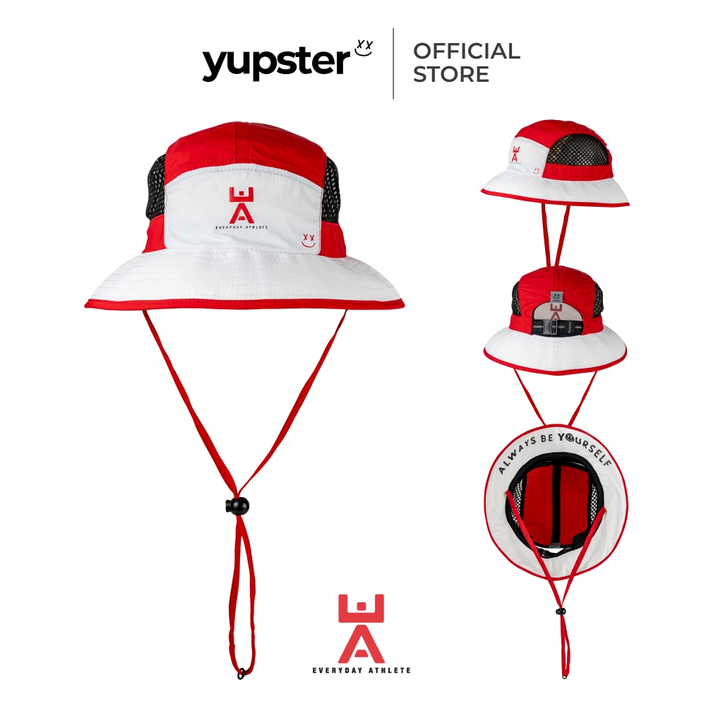 Yupster × EverydayAthlete [Cape Town] - หมวกบักเก็ต ตาข่ายข้าง เบาแห้ง ...