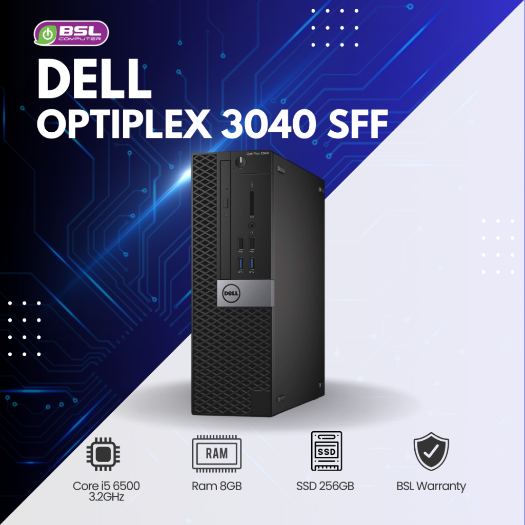คอมพิวเตอร์มือสอง Dell OptiPlex 3040 i3,i5 GEN 6 / 8GB / SSD 120 GB ...