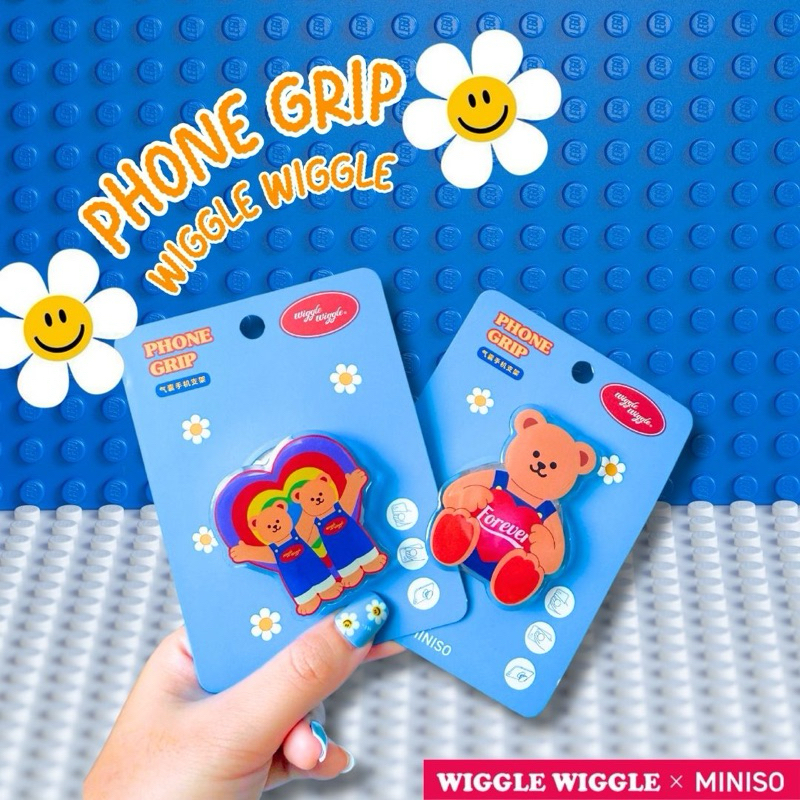 (สินค้าพร้อมส่ง) Wiggle Wiggle x miniso Phone grips Griptok กิ๊ฟต๊อก ...