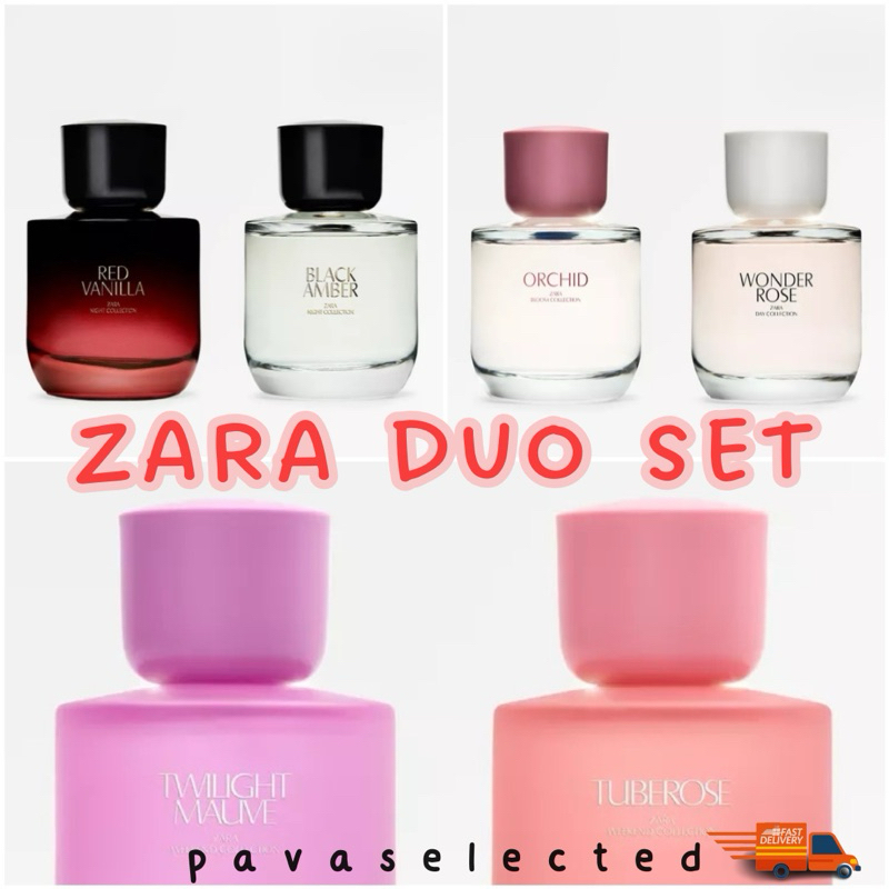 Zara duo set 🛍 น้ำหอมซาร่าแพคคู่ Orchid Gardenia Wonder Rose Tuberose ...