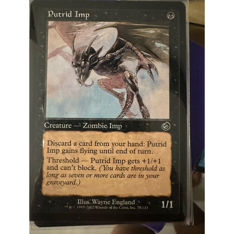 Putrid Imp การ์ด Magic The Gathering ของแท้ MTG จากชุด Torment | Shopee ...
