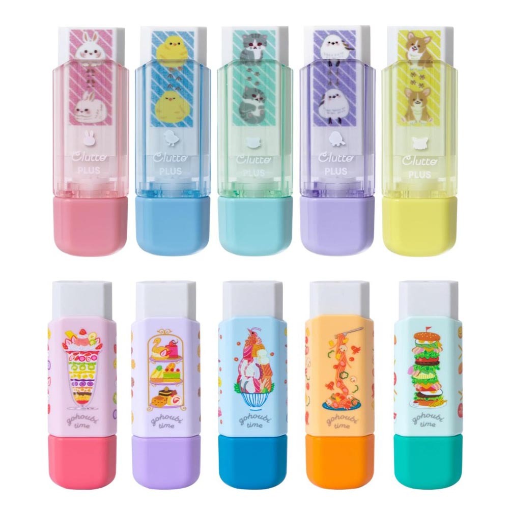 PLUS ยางลบ Clutto ชุด 5 ชิ้น ER-0111 Japan Stationery | Shopee Thailand
