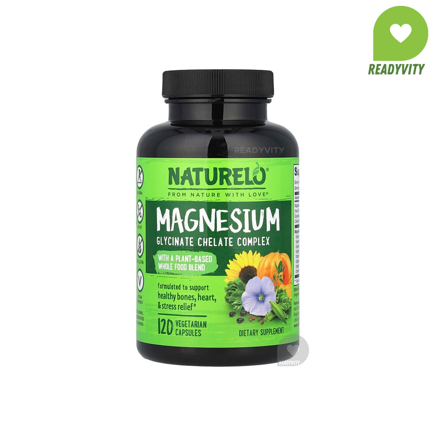 NATURELO, Magnesium Glycinate Chelate Complex, 120 Vegetarian Capsules ...
