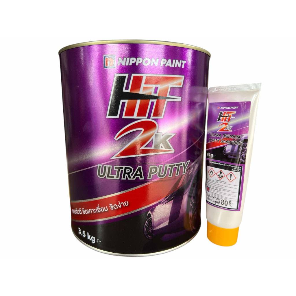 สีโป๊วเหลือง HIT2K ULTRA PUTTY (ฮิต 2K อัลตร้า พัตตี้) โป๊วง่าย แห้งตัว ...