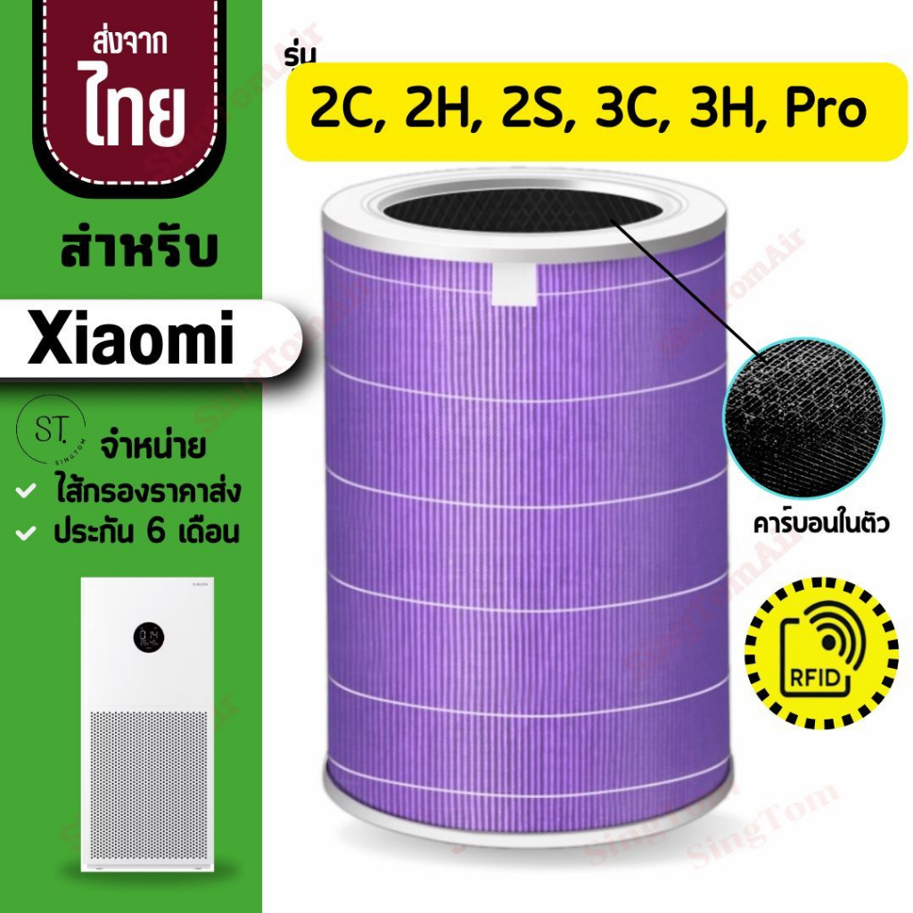 ไส้กรองอากาศ สำหรับ Xiaomi รุ่น2S 2C 2H Pro 3C 3H Hepa H13 Purifier ...