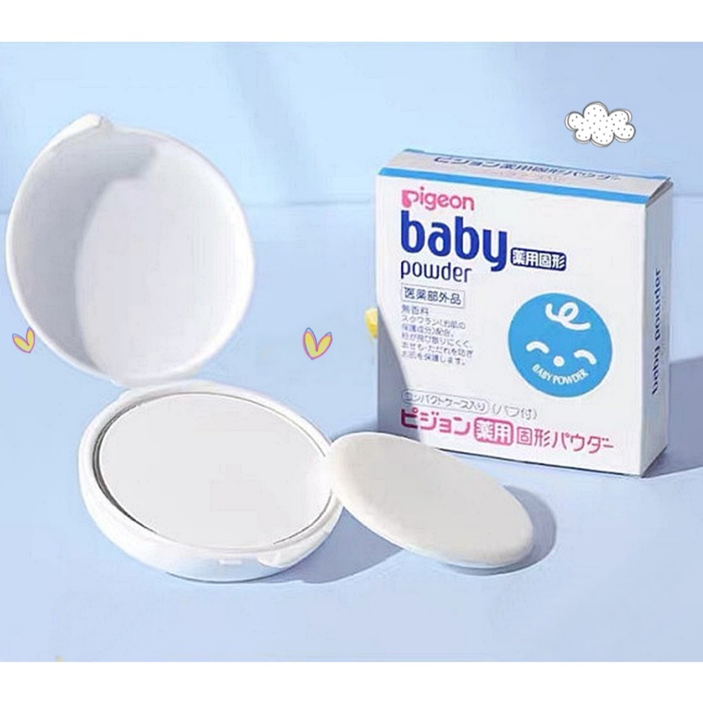 PIGEON Baby Powder Pressed 45 g. พร้อมพัฟทาแป้งในตลับ | Shopee Thailand