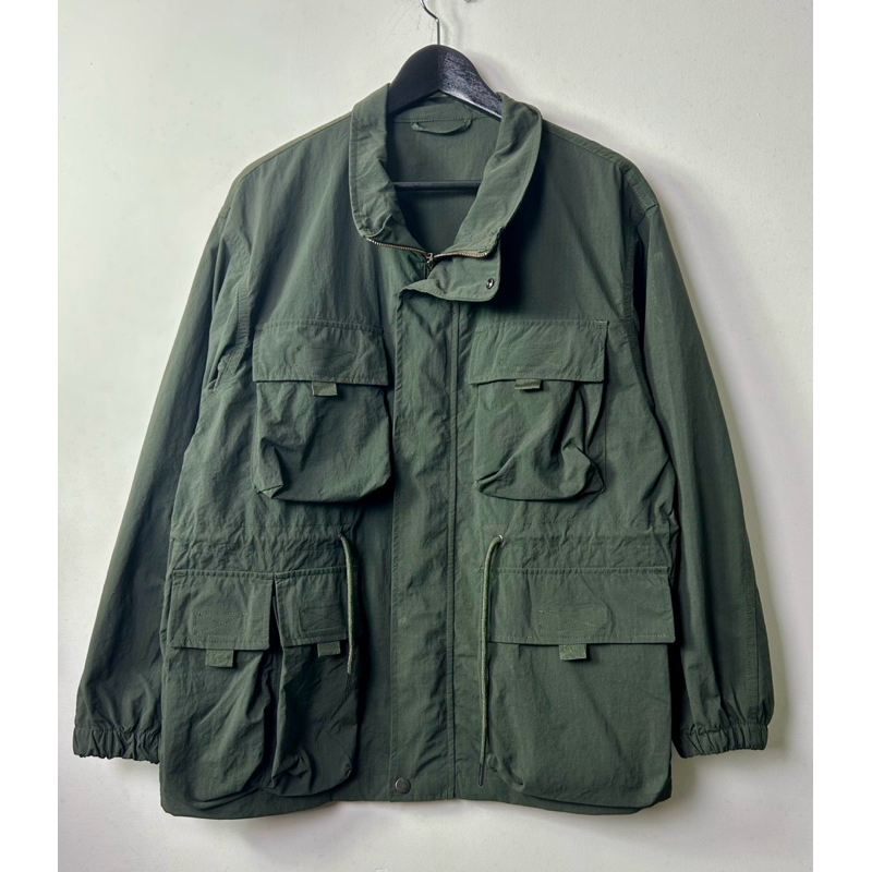 green nylon utility jacket gu | Shopee Thailand