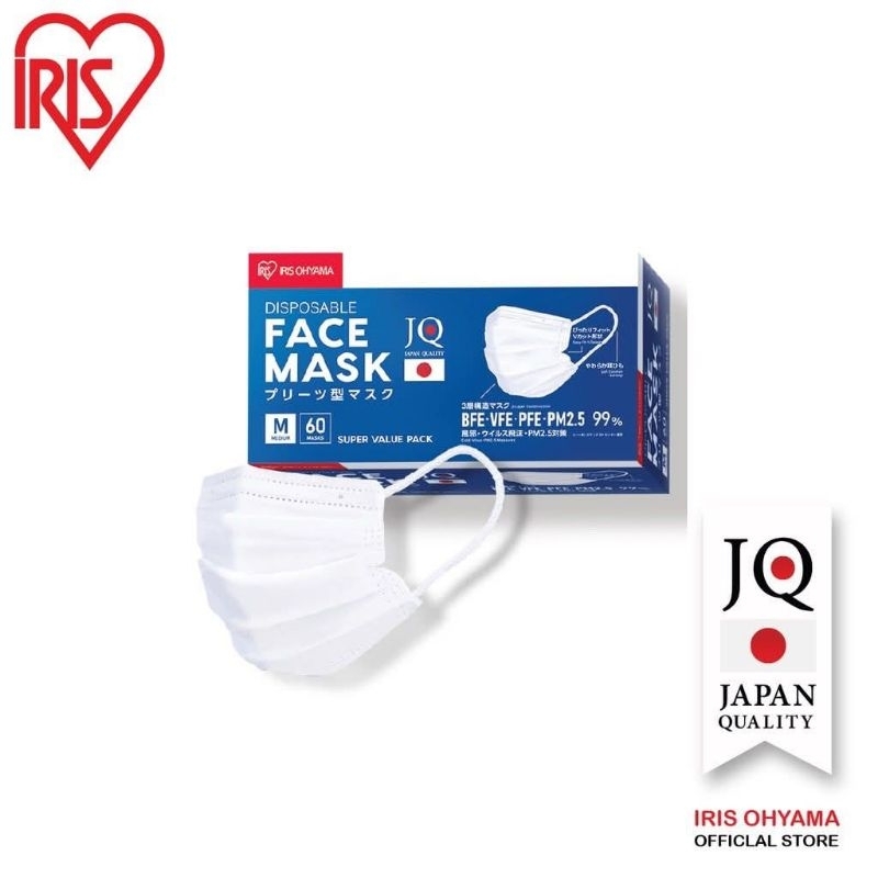 หน้ากากอนามัย ไอริส โอยามะ IRIS OHYAMA Disposable Face Mask [60ชิ้น ...