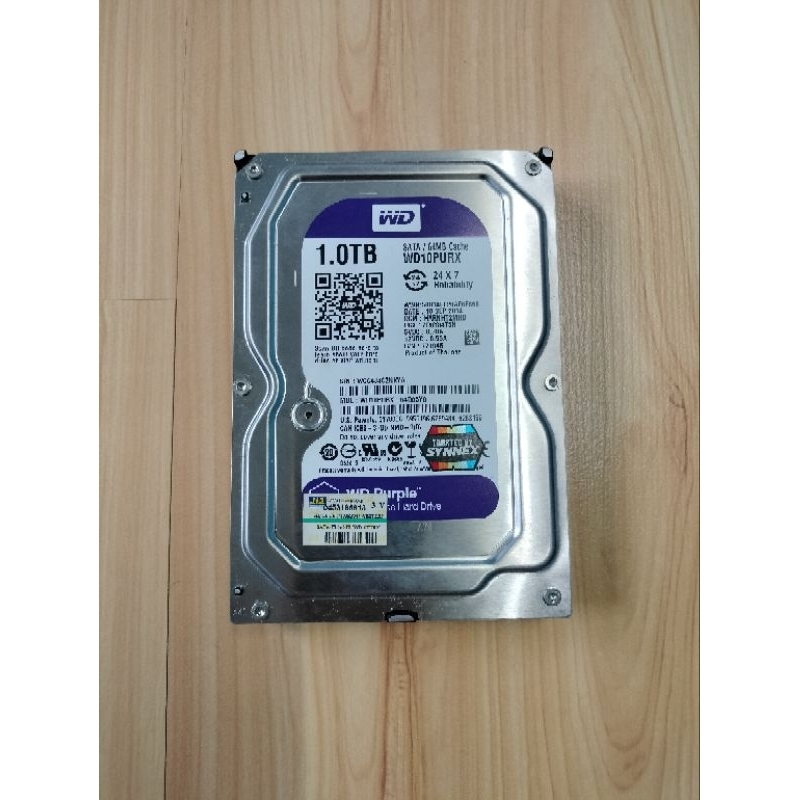 Hdd.1TB.WD Purple WD10PURX.มือสองเทสแล้วใช้งานได้ปกติ อึดทนเหมาะกับงาน ...