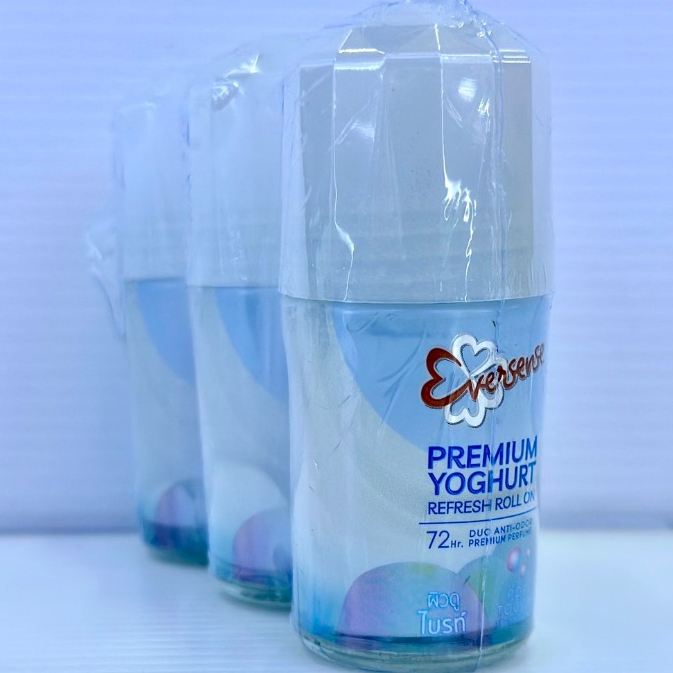 (แพ็ค 3 ) Eversense Premium Yoghurt Refresh Roll on 72 hr. เอเวอร์เซ้น ...