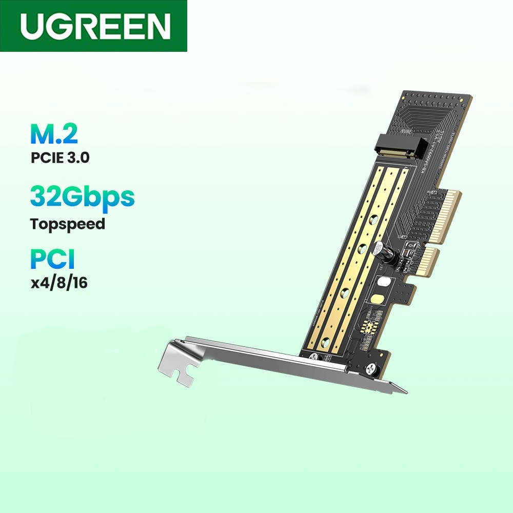 Ugreen 70503 อะแดปเตอร์ขยายการ์ด PCIE เข้า M2 NVMe M.2 PCI 32Gbps PCI-E ...