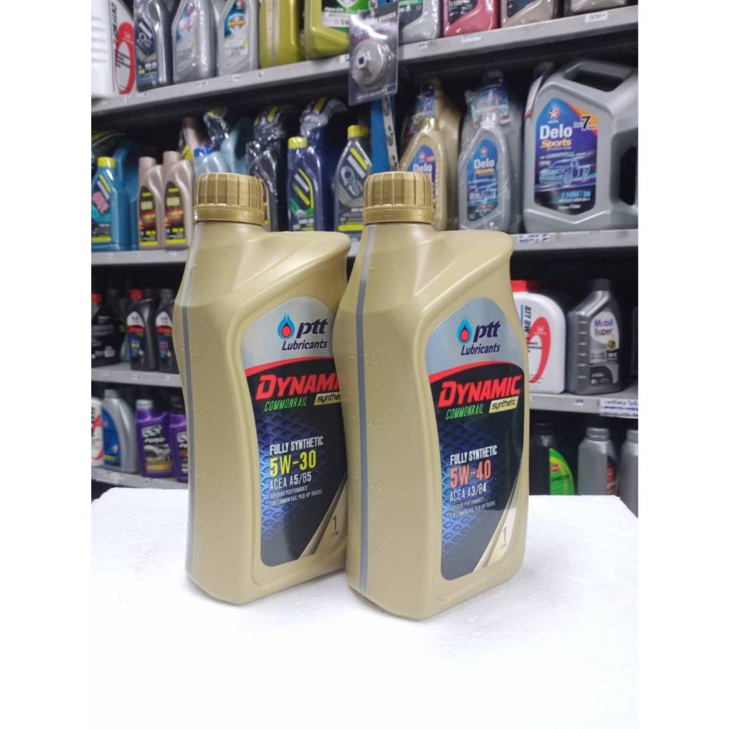 PTT ปตท. นํ้ามันเครื่อง Dynamic commonrail synthetic 100% 5W-30,40 ขนาด ...