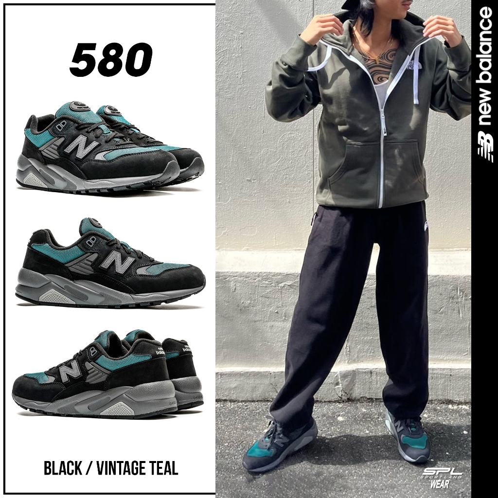 New Balance รองเท้าผ้าใบ รองเท้าลำลอง NB UX 580 BlackVintageTeal ...