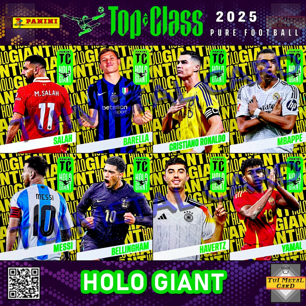 PANINI TOP CLASS 2025: HOLO GIANT การ์ดสะสมฟุตบอล Football Trading Card ...