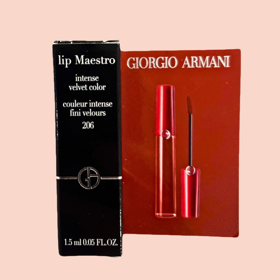 GIORGIO ARMANI LIP MAESTRO INTENSE VELVET COLOR 206 1.5 ML. ของแท้ 100% ...