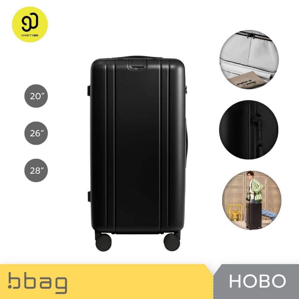 NinetyGo : กระเป๋าเดินทางทรงทรังค์ แถมกระเป๋าใบเล็ก รุ่นโฮโบ (Hobo ...