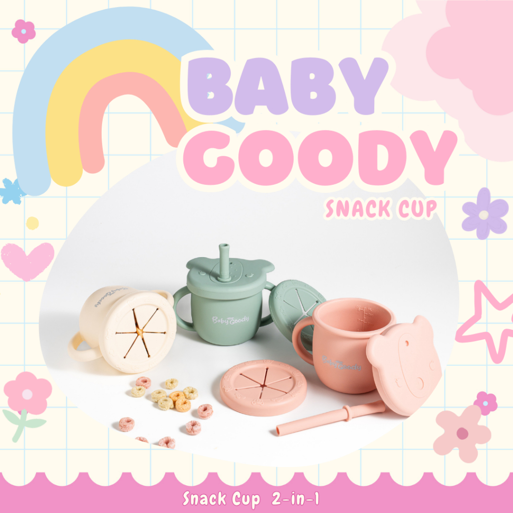 Baby Goody Snack Cup แก้วซิลิโคน 2-in-1ใส่ได้ทั้งน้ำและขนม | Shopee ...