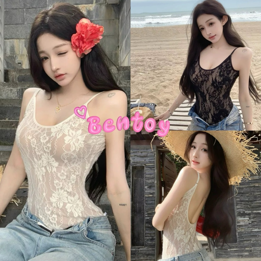 Bentoy(bratop2256)บอตี้สูทลายลูกไม้ หว้าหลังสุดเซ็กซี่ เสริมฟองน้ำหน้าอก ผ้านิ่มใส่สบาย งานดูแพง ...