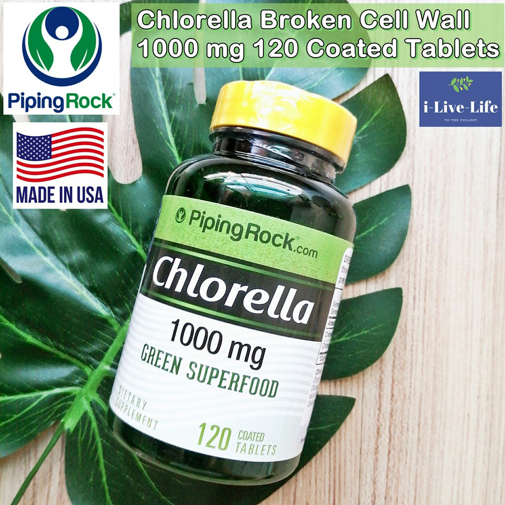 70% Sale!!!EXP:07/25 คลอเรลลา Chlorella Broken Cell Wall 1000 mg 120 ...