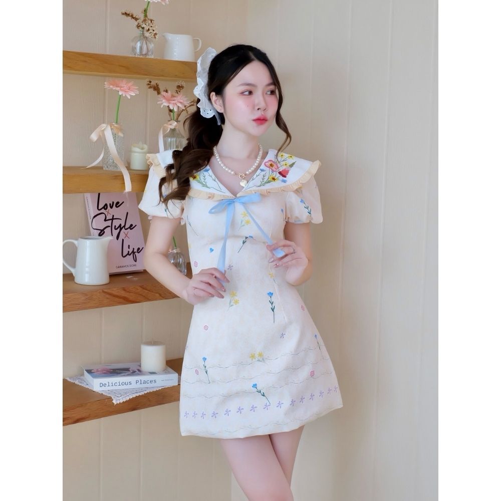 [LALAPIS] มินิเดรส ซีเคร็ต การ์เดน มินิมอล (LA314) | Shopee Thailand