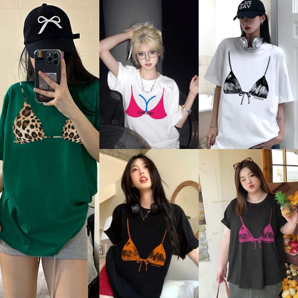 Top.basic 👙 เสื้อขายดี พร้อมส่ง พิมพ์บิกินี่"BRAA" เสื้อยืดผู้หญิง ...