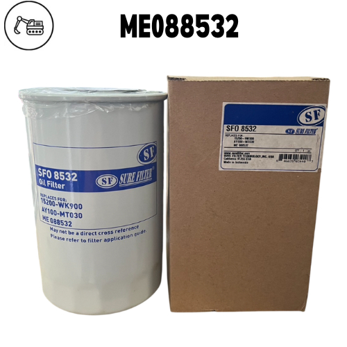 กรองน้ำมันเครื่อง SK200-3-5-6 Sure Filter SFO 8532 เทียบ K-flo KL 398 ...