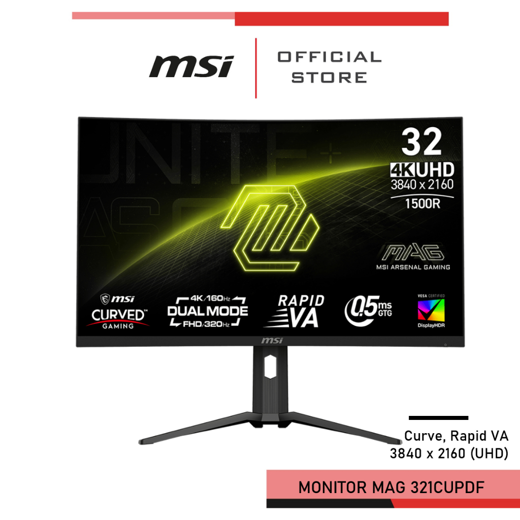 [Pre-Order] MSI MAG 321CUPDF (31.5") Curve 1500R, Rapid VA Monitor จอ ...