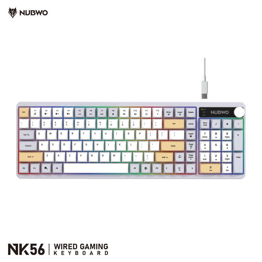 Keyboard Keyboard Nubwo รุ่นNK56 Connection type USB Wirad มีไฟปรับไฟ ...