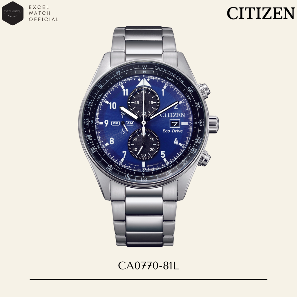 [ Excel Watch ] นาฬิกาซิติเซน CITIZEN Chronograph รุ่น CA0770-81L Eco ...
