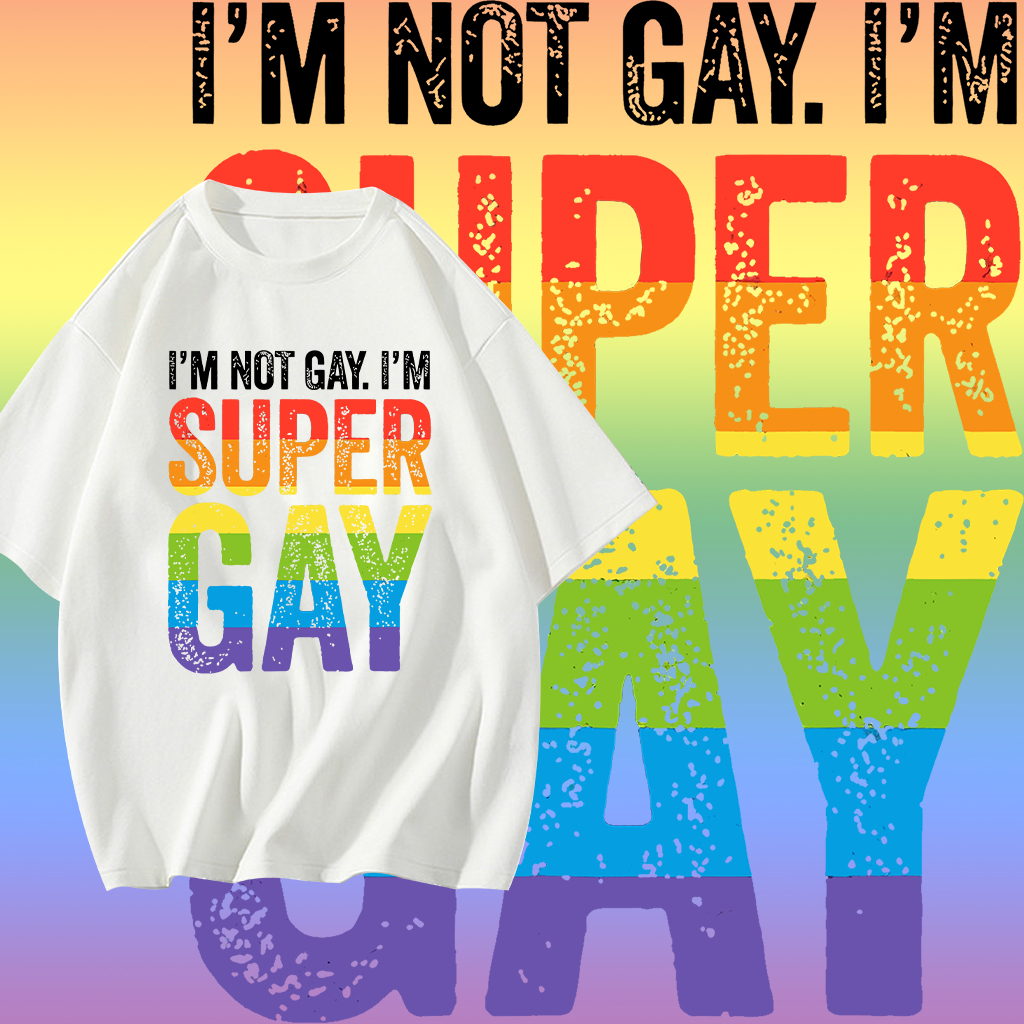 เสื้อสายรุ้ง pride month LGBT COD พิมพ์ลาย คอกลม แขนสั้น เสื้อเชิ้ต ...