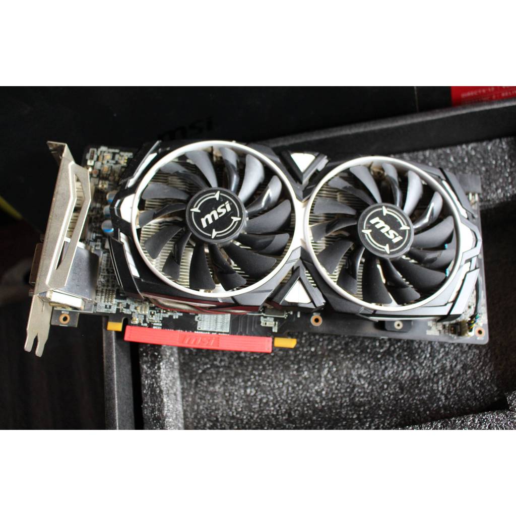 RX580 8Gb AMD Radeon MSI ARMOR OC มือสอง สภาพดี พร์อตใช้ได้ทั้งหมด มัน ...