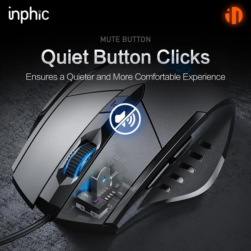 Silent Mouse เมาส์เงียบ INPHIC W1 (เวอร์ชั่น 8800 DPI) เมาส์ไร้เสียง ...