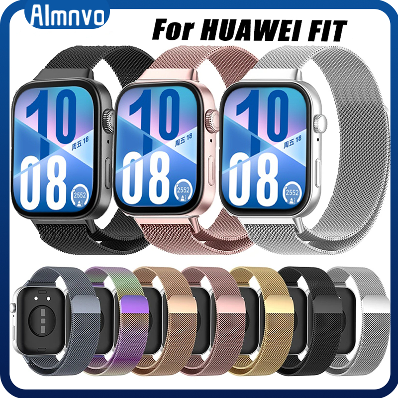 Milanese LOOP STRAP สำหรับ HUAWEI WATCH Fit 4/4Pro แถบโลหะแม่เหล็ก ...