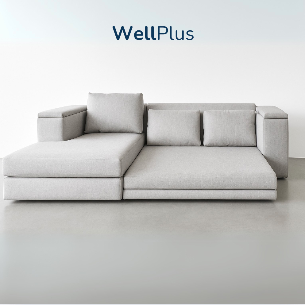 WellPlus โซฟาผ้าปรับนอน L-shape โซฟาปรับนอน 3 ที่นั่ง รุ่น ปรับขนาดได้ นอนสบาย แถมฟรีหมอน 3 ใบ ...