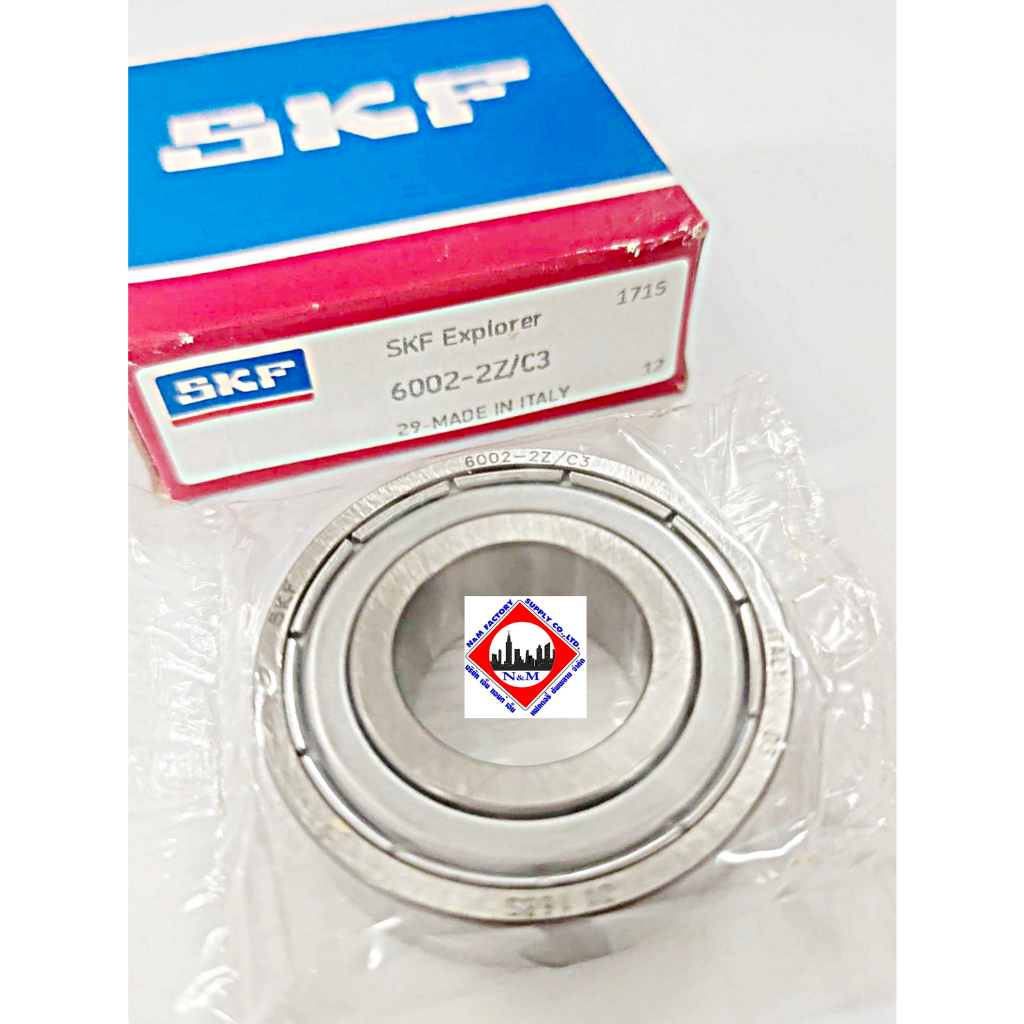 ลูกปืน 6002 ZZ/C3 SKF ตลับลูกปืนเม็ดกลมล่องลึก ฝาเหล็ก รองรับความเร็วรอบและความร้อนสูง | Shopee ...