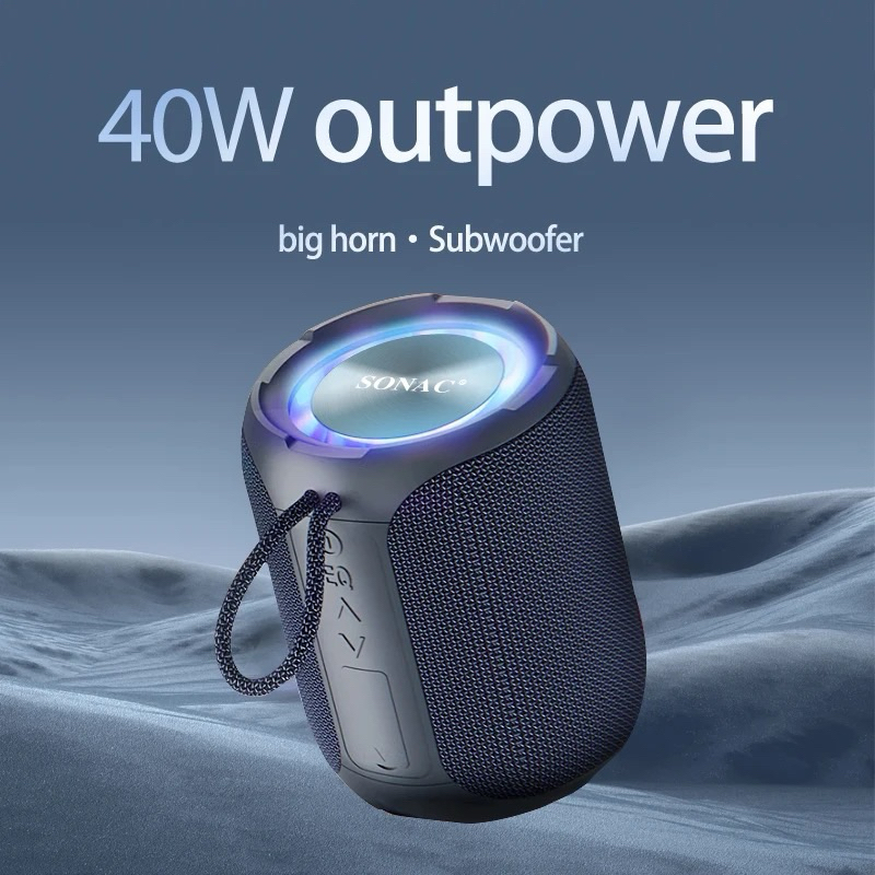 SONAC A8 ของแท้ ลำโพงบลูทูธ 40วัตต์ ขนาดพกพา กันน้ำได้ ipx7 เสียงดีเบส ...