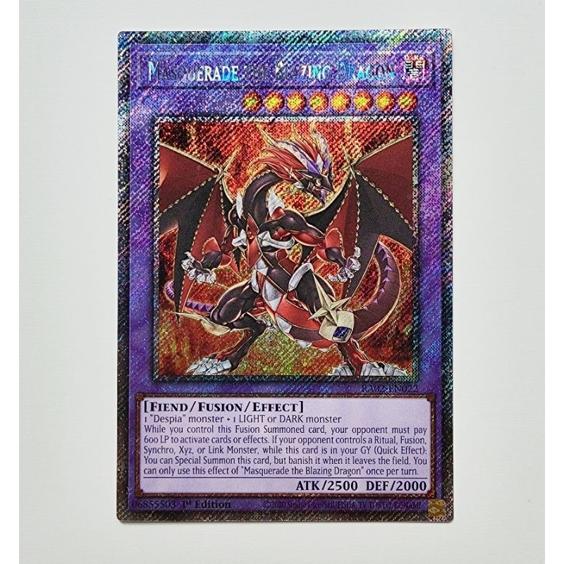 Konami Yugioh การ์ดยูกิ ลิขสิทธิ์แท้ อังกฤษ Yugioh Masquerade the Blazing Dragon 1st Edition ...