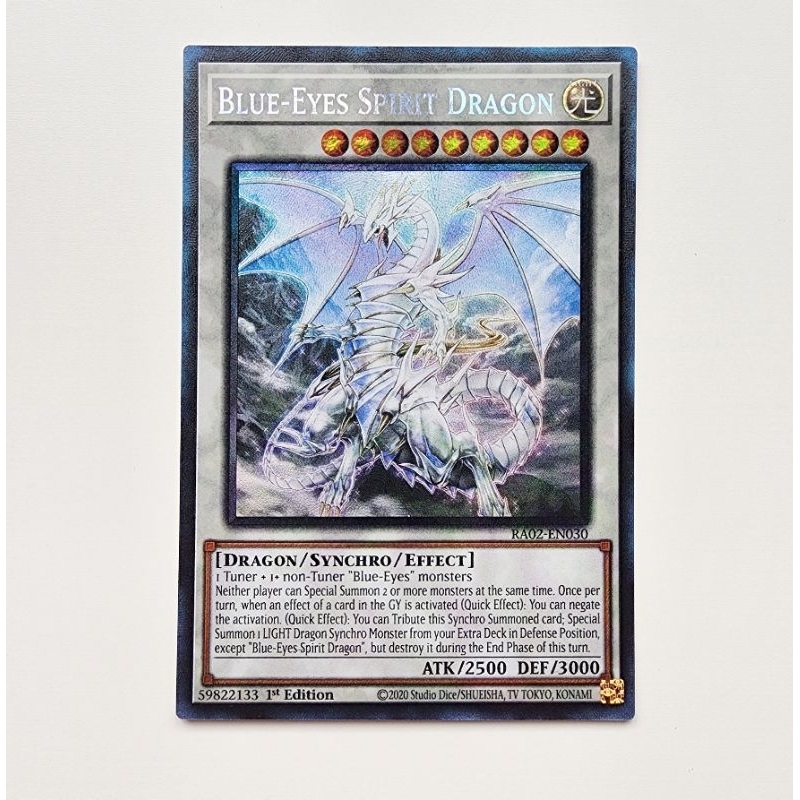 Konami Yugioh การ์ดยูกิ ลิขสิทธิ์แท้อังกฤษ BLUE-EYES SPIRIT DRAGON 1st Edition: Prismatic ...