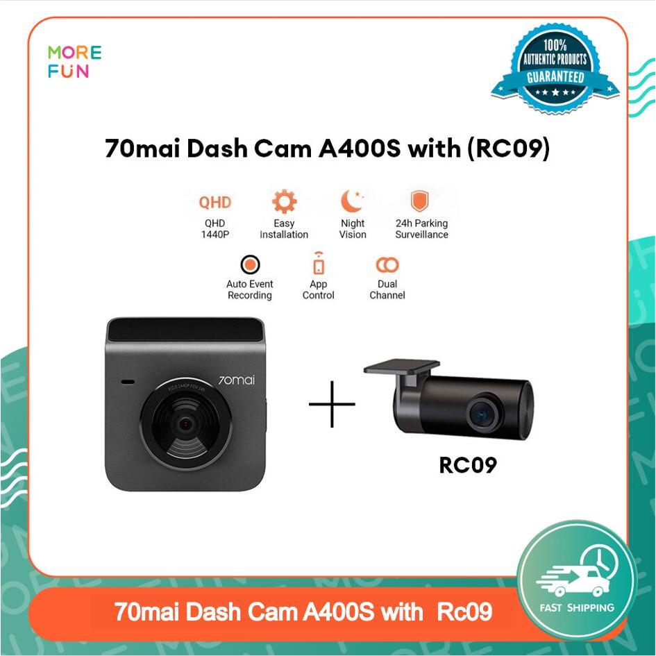 70mai Dash Cam A400S with Rear Camera (RC09) - 2K กล้องติดรถยนต์ ความ ...