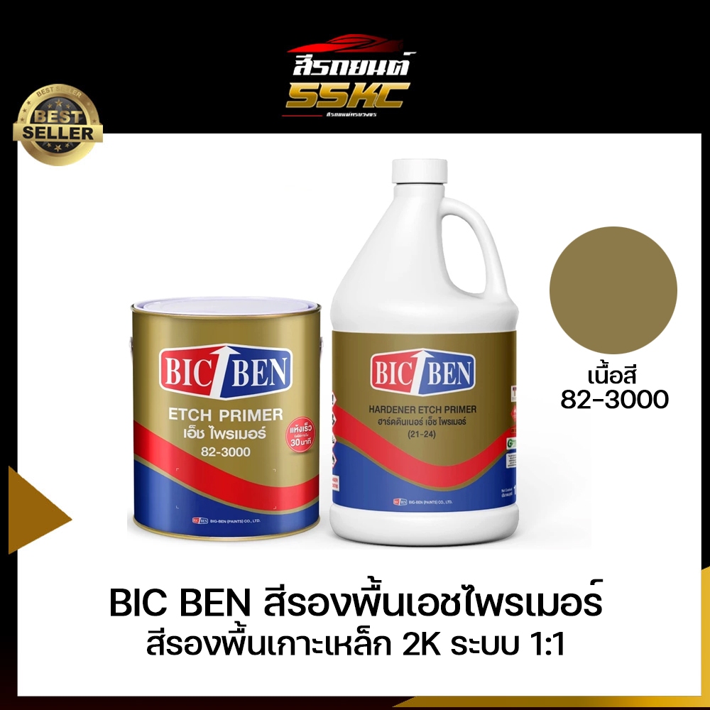 BIC BEN สีรองพื้นเอชไพรเมอร์ สีพ่นรถยนต์ สีรองพื้นเกาะเหล็ก สีรองพื้น ...