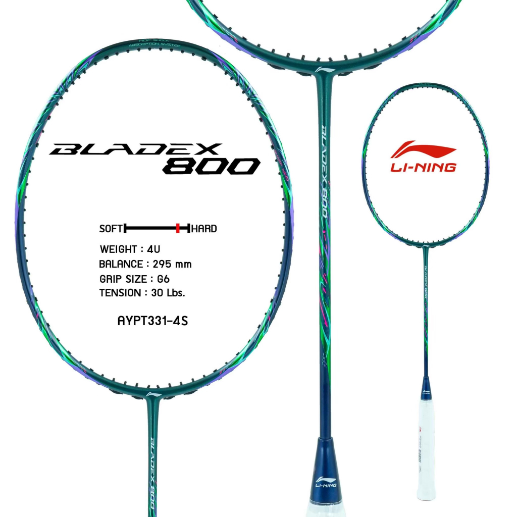 LI-NING BLADEX 800 3U/4U ไม้แบดมินตัน แถมซอง+พันด้าม+เอ็น พร้อมขึ้น ฟรี ...