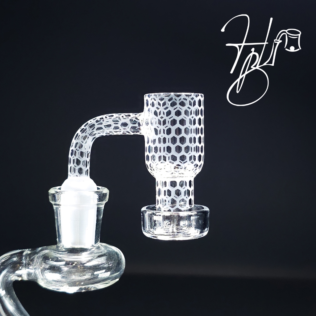 Terp Blender Sandblasted Honeycomb Flat top Quartz Banger for Dab rig ...
