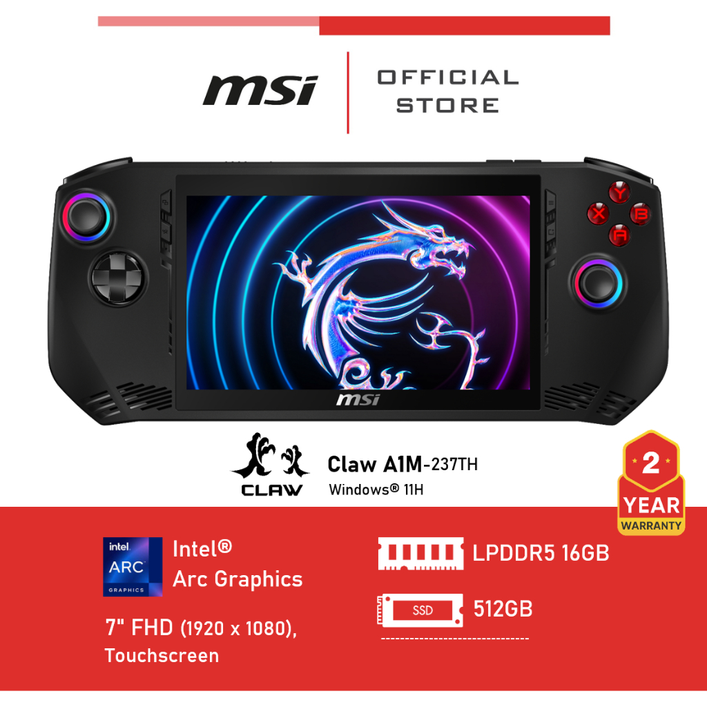 [Pre-Order] MSI Claw A1M-237TH (Intel® Core™ Ultra 5 processor 135H ...