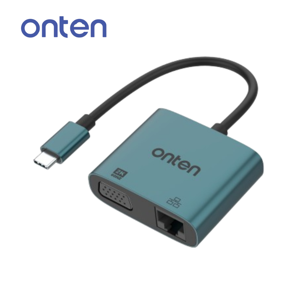 USB-C to VGA Adapter with RJ45(100M) / OTN-UC289 | Shopee Thailand